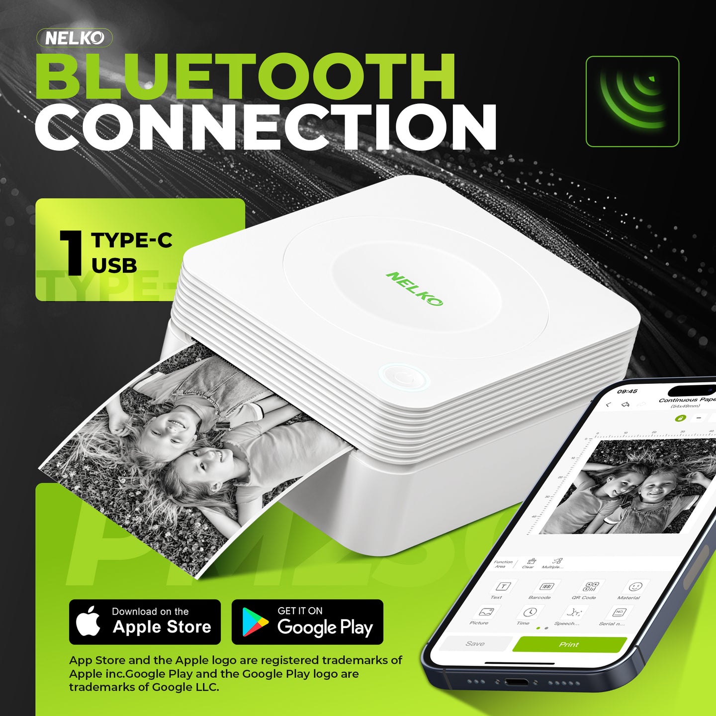 Nelko PM230 Bluetooth Sticker Printer – Portable Mini Sticker Maker wi ...