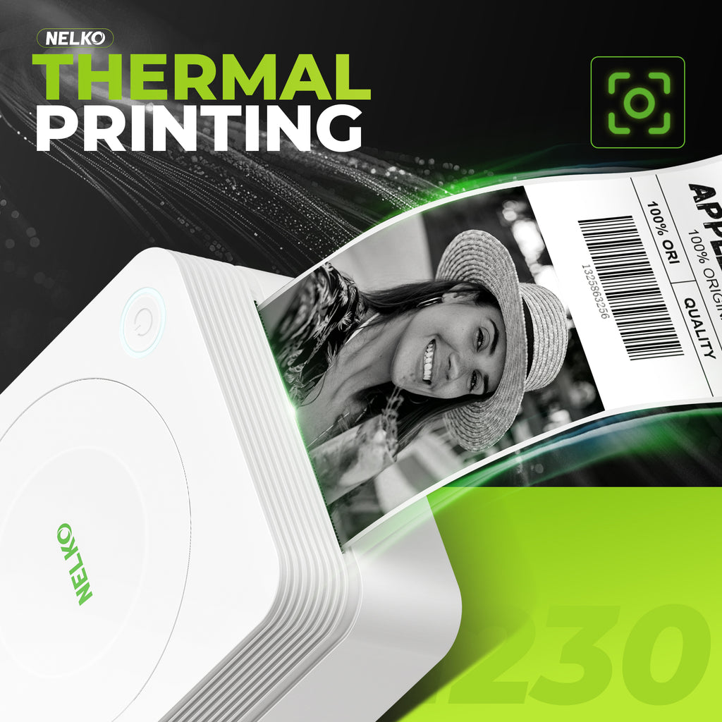 Nelko PM230 Bluetooth Sticker Printer – Portable Mini Sticker Maker wi ...