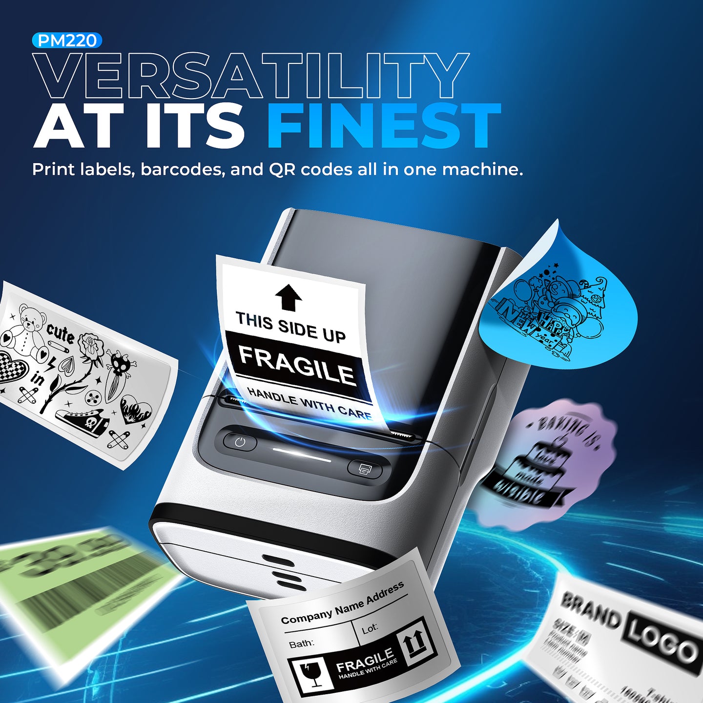 Nelko PM220 Bluetooth-Etikettendrucker, tragbarer 2-Zoll-Bluetooth-The ...