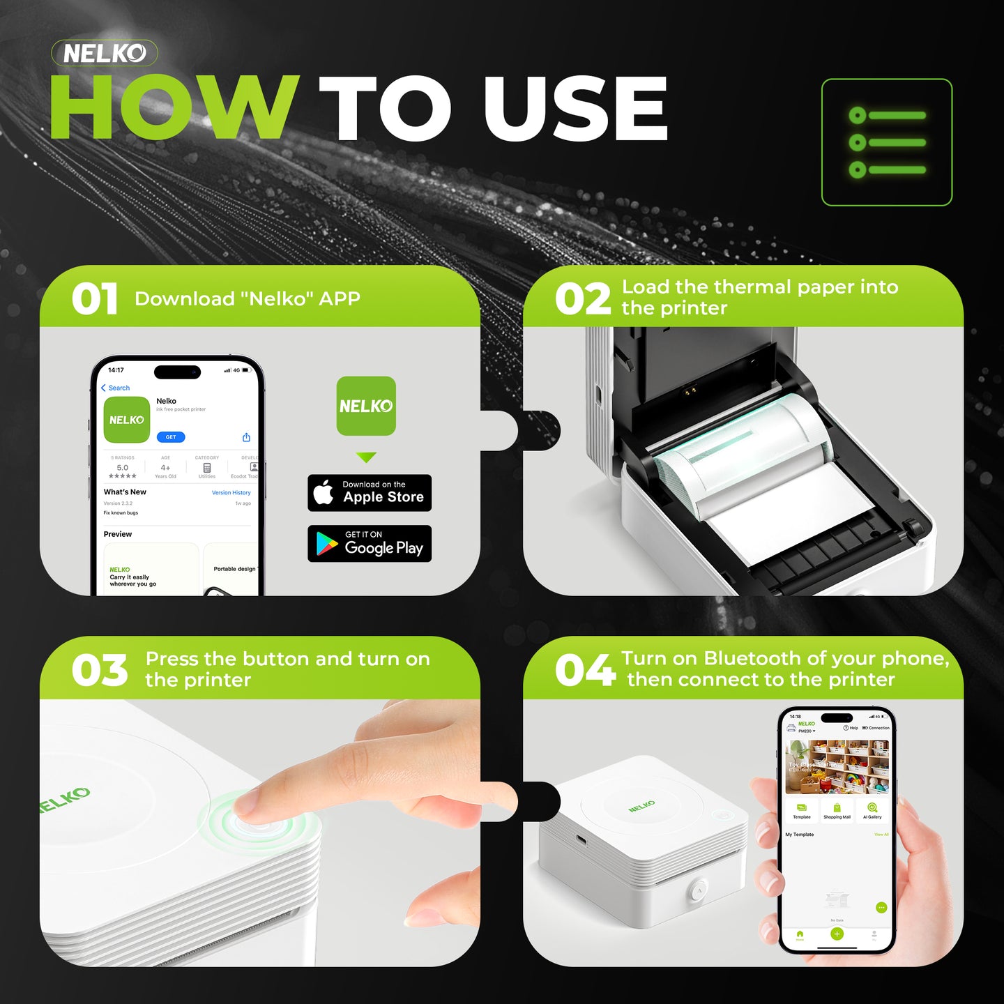 Nelko PM230 Bluetooth Sticker Printer – Portable Mini Sticker Maker wi ...