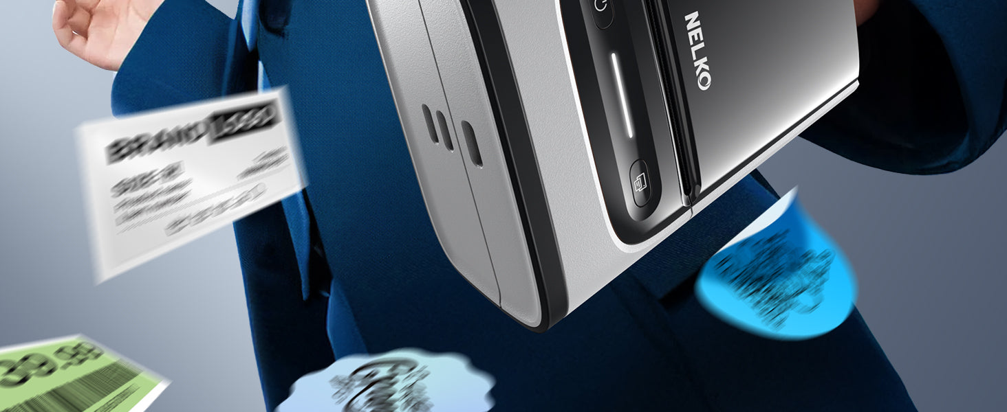 Nelko PM220 Portable Bluethooth Label Makers (with 50x30mm Label Tape ...