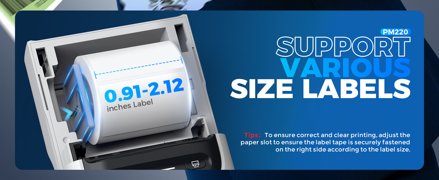 Nelko PM220 Bluetooth-Etikettendrucker, tragbarer 2-Zoll-Bluetooth-The ...